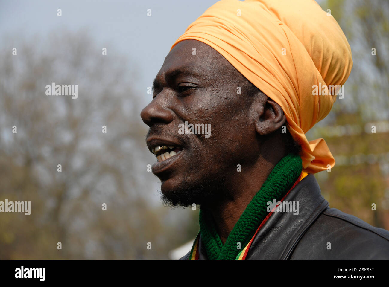 Portrait of Rastafarian man Stock Photo - Alamy