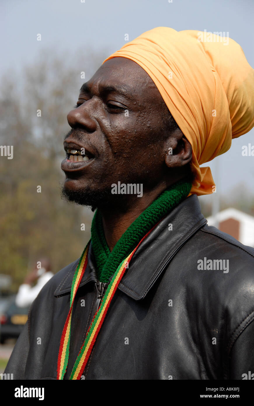 Portrait of Rastafarian man Stock Photo - Alamy