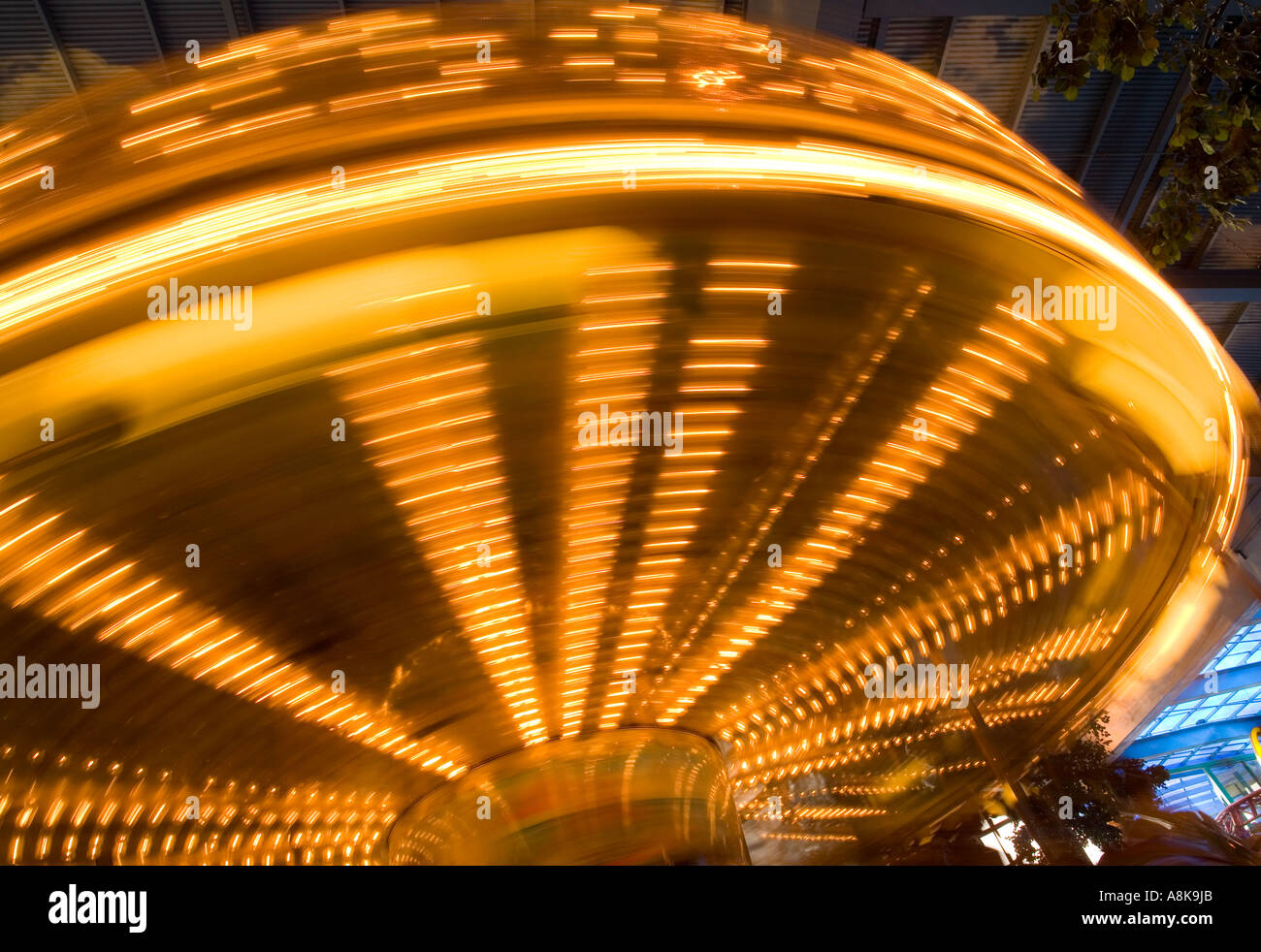 A spinning carousel ride at the Genting Highlands Indoor Theme Park ...