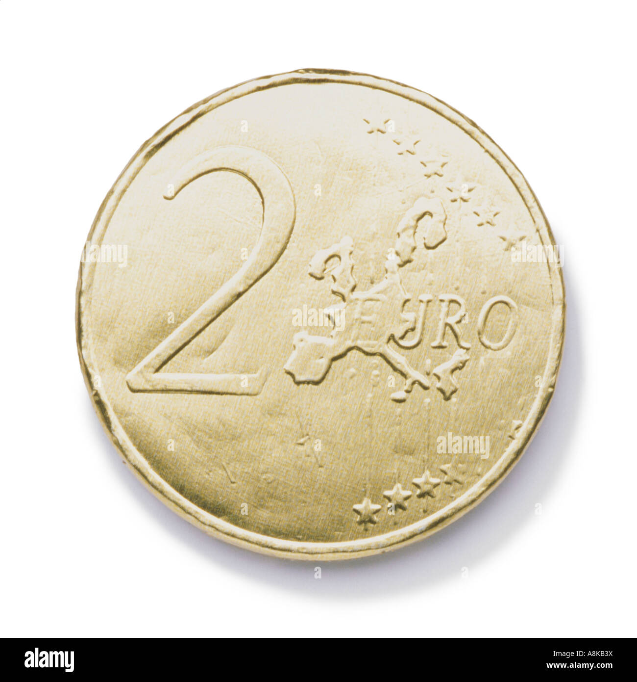A chocolate Euro coin Stock Photo - Alamy