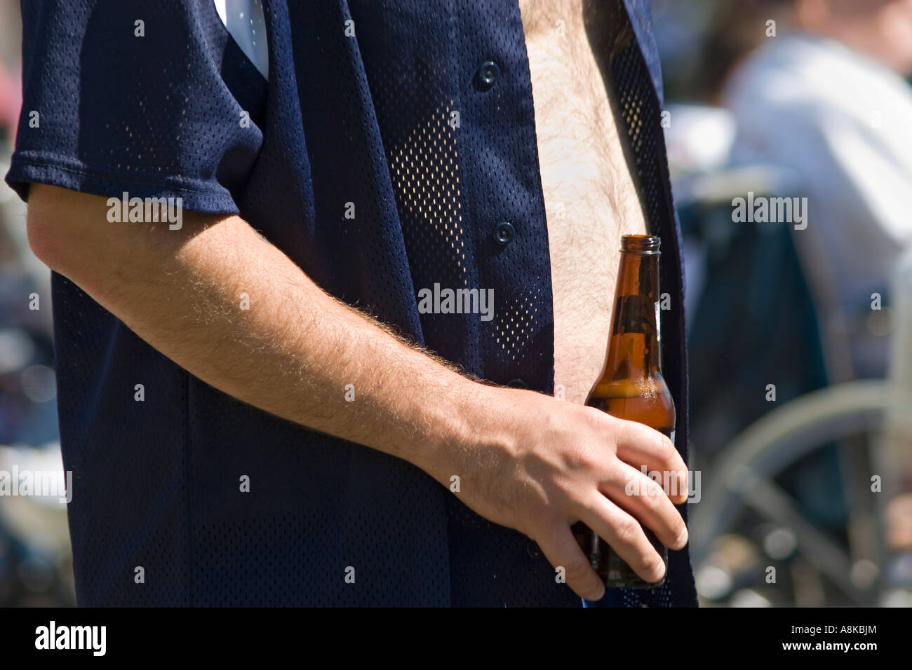 Man beer belly drinking beer hi-res stock photography and images - Alamy