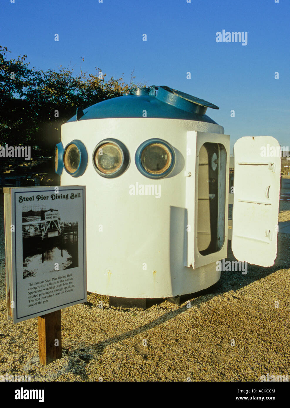 Diving bell from Steel Pier on display at Gardner's Basin in Atlantic ...