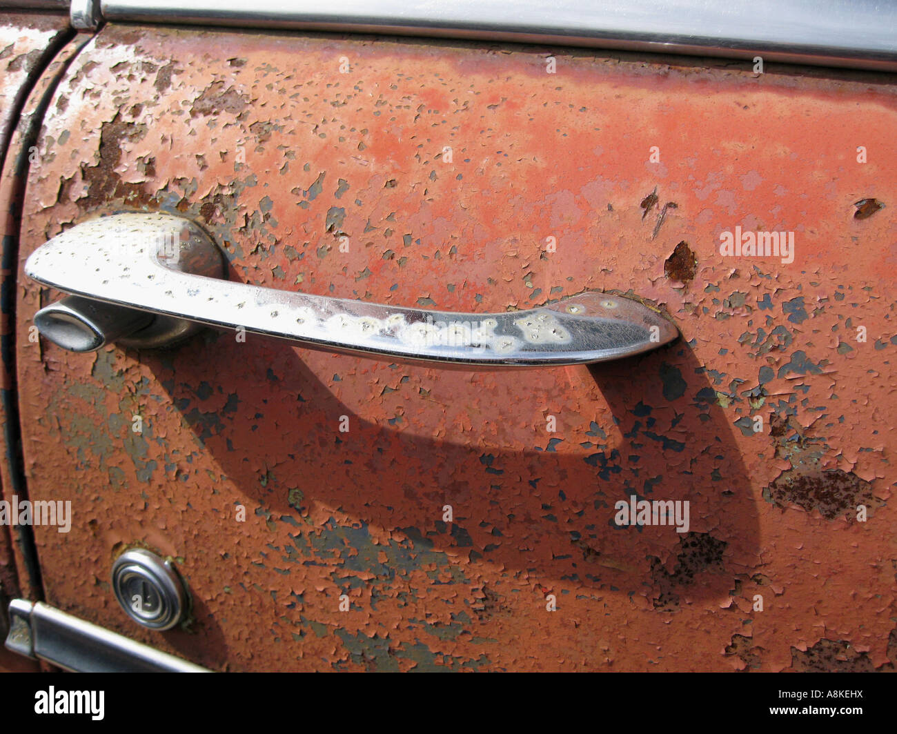 Old rusty car door handle Stock Photo - Alamy