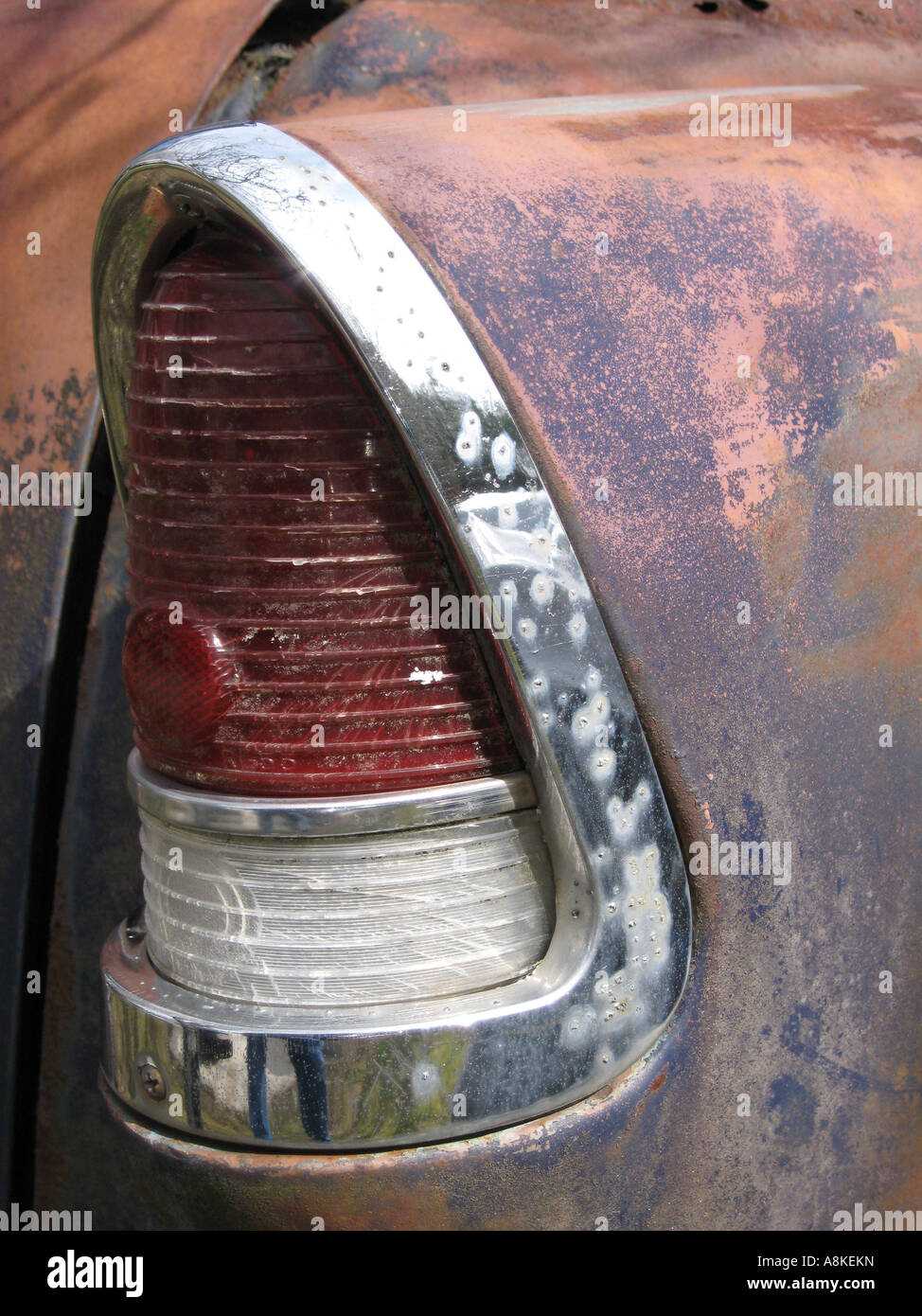 Old automobile tail-light with rest on body and chrome Stock Photo - Alamy