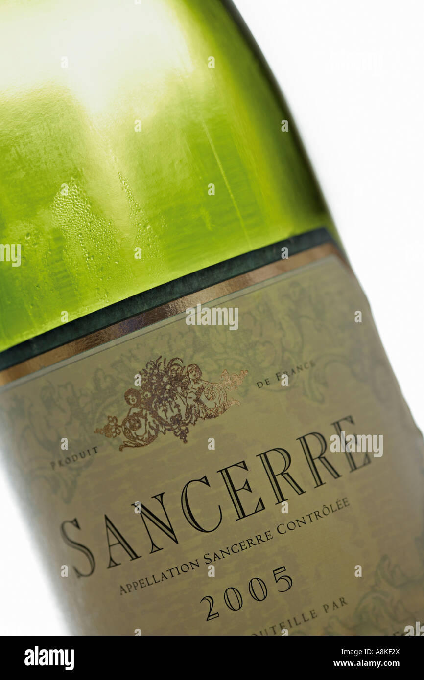 A bottle of Sancerre french white wine France Stock Photo - Alamy