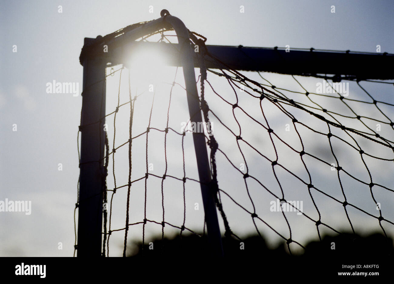 Football goalposts and nets Stock Photo - Alamy