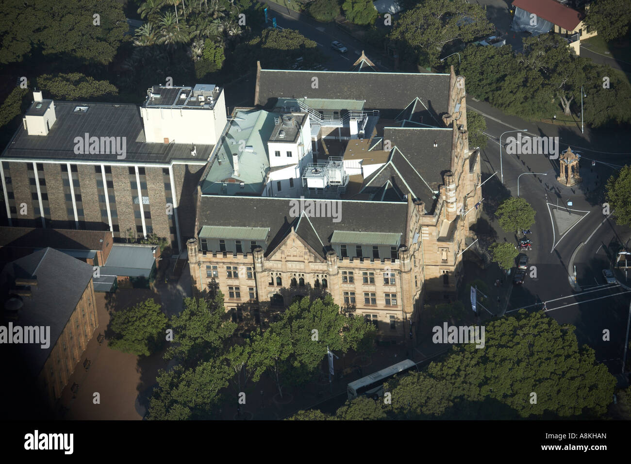 High level oblique semi aerial view east of Land Titles building from ...