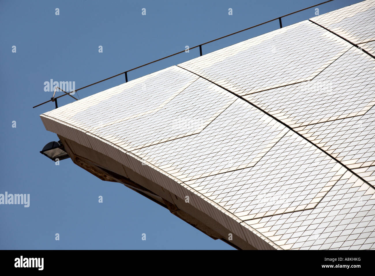Abstract architectural detail of roof point and tiles on Opera House in ...