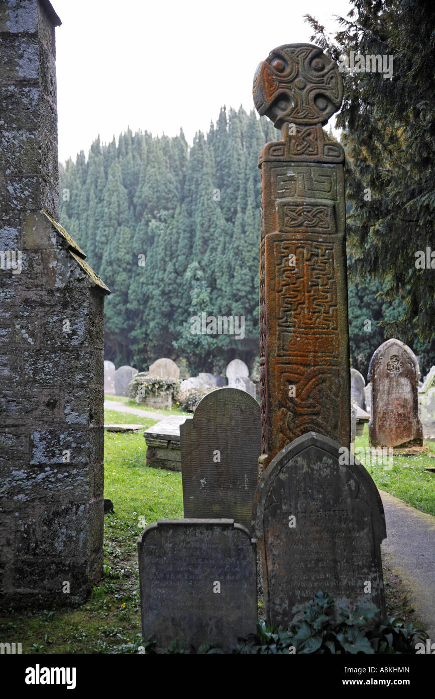Celtic Cross Nevern Church Pembrokeshire High Resolution Stock ...