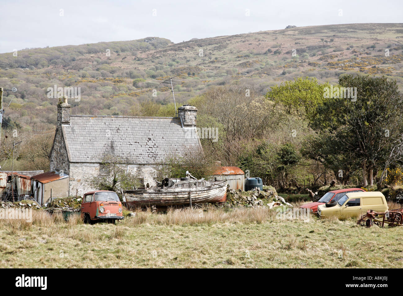 Ghost Farm Breakers Yard Preseli Hills Pembrokeshire West Wales Britain ...