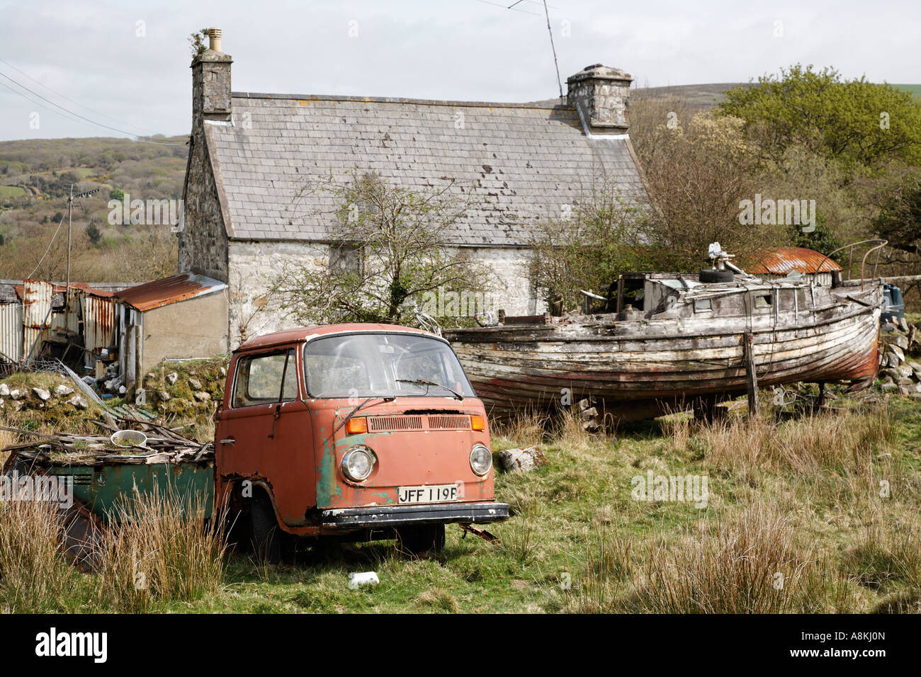 Ghost Farm Breakers Yard Preseli Hills Pembrokeshire West Wales Britain ...