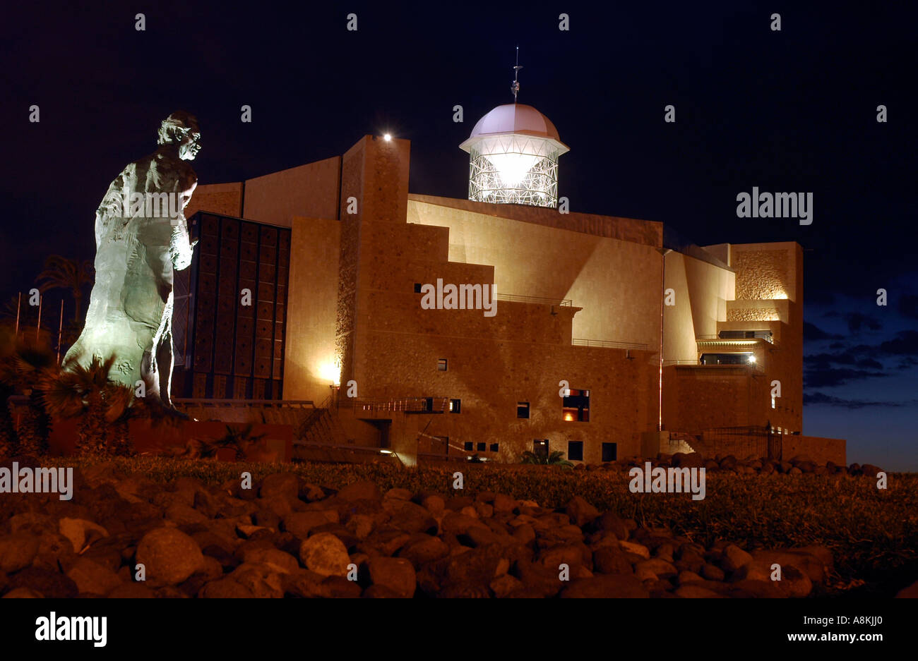 View of Auditorio Alfredo Kraus Auditorium for arts events in the city of Las Palmas capital of ...