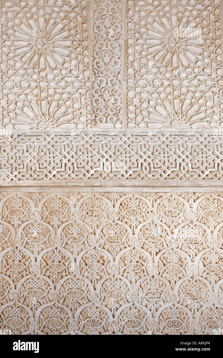 Beautiful patterns and architecture of the ancient Alhambra Palace in ...