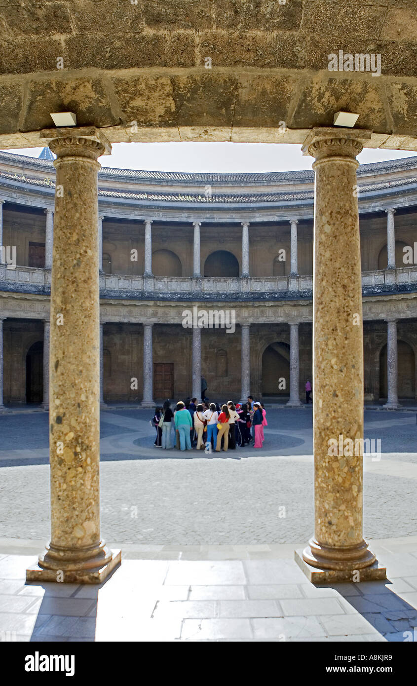 Beautiful arena and architecture of the ancient Alhambra Palace in ...