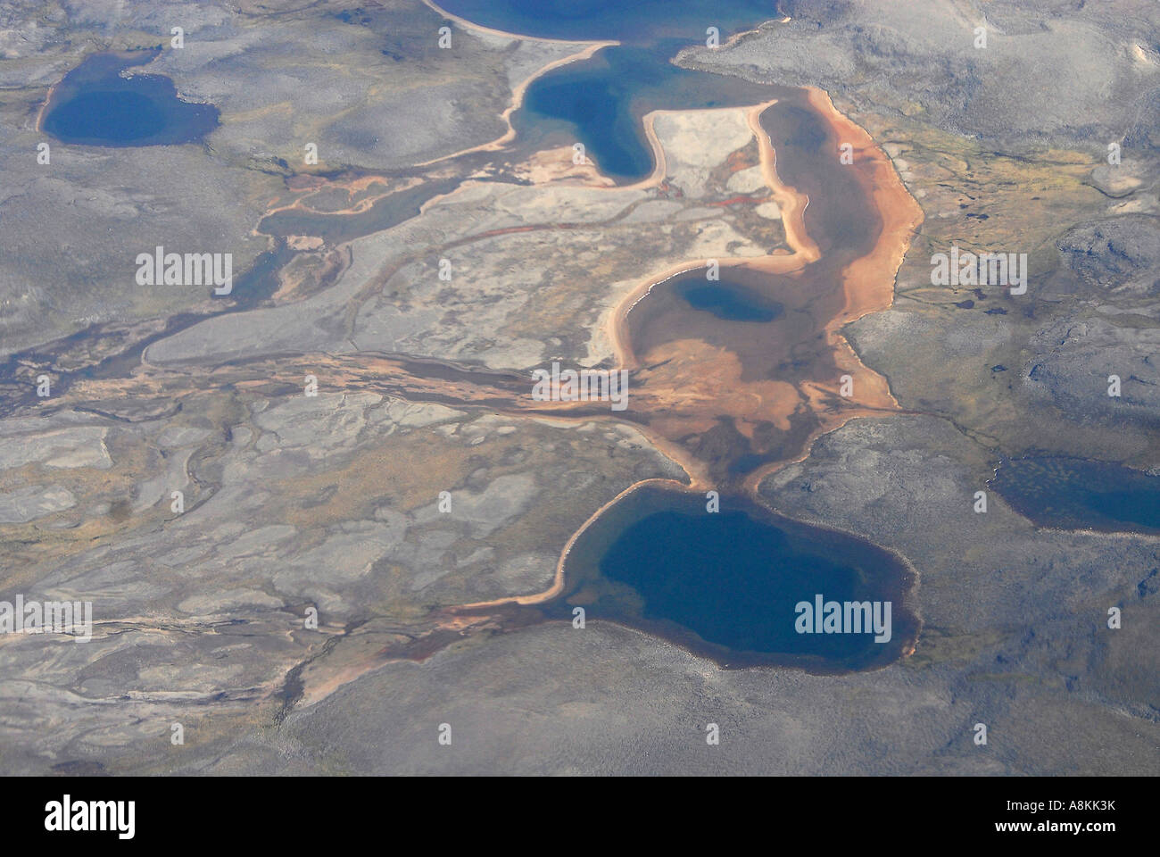 Aerial views of Nunavut Territory High Arctic in the summer time Canada ...