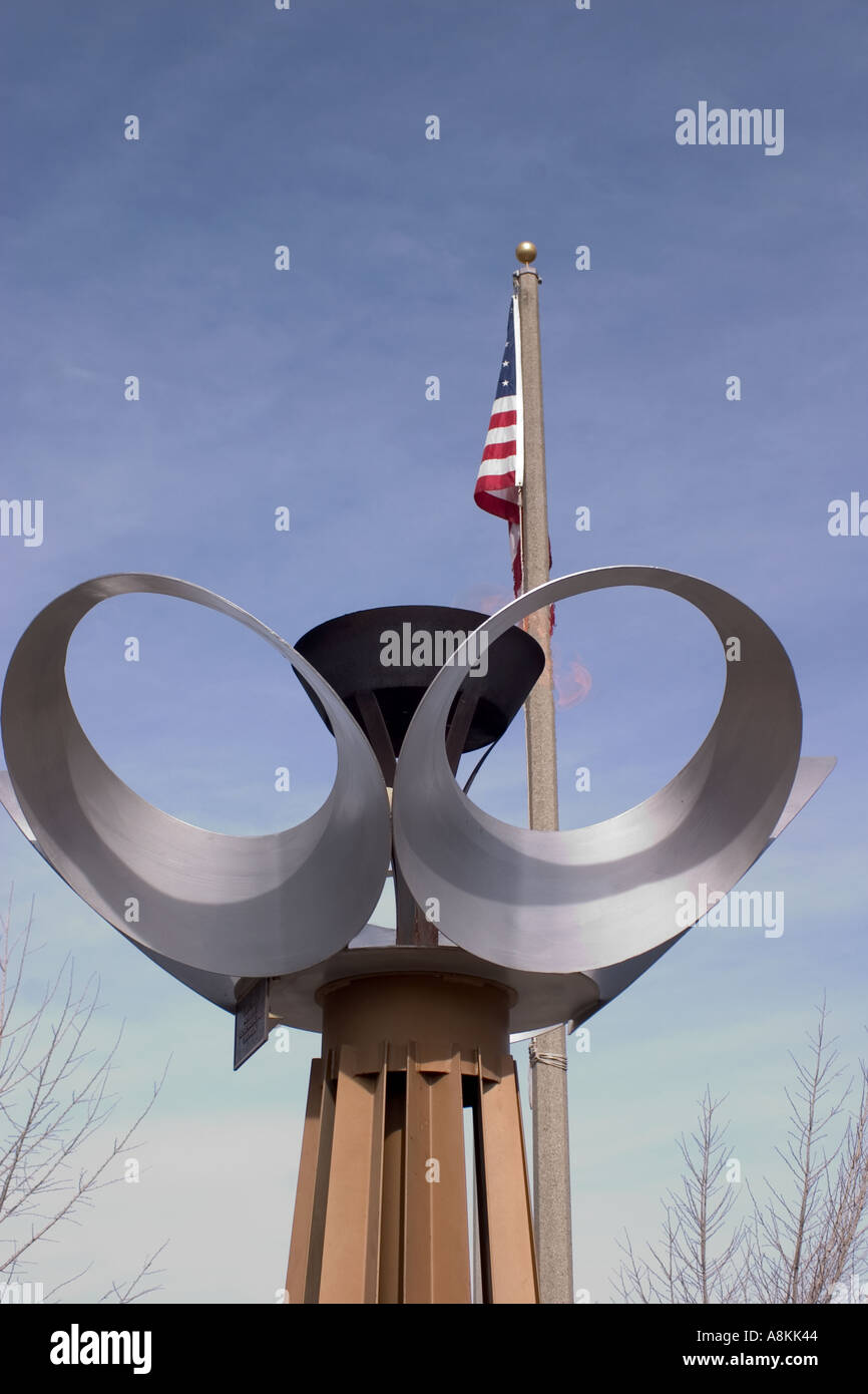 Washington States Special Olympics Torch and American Flag Stock Photo ...