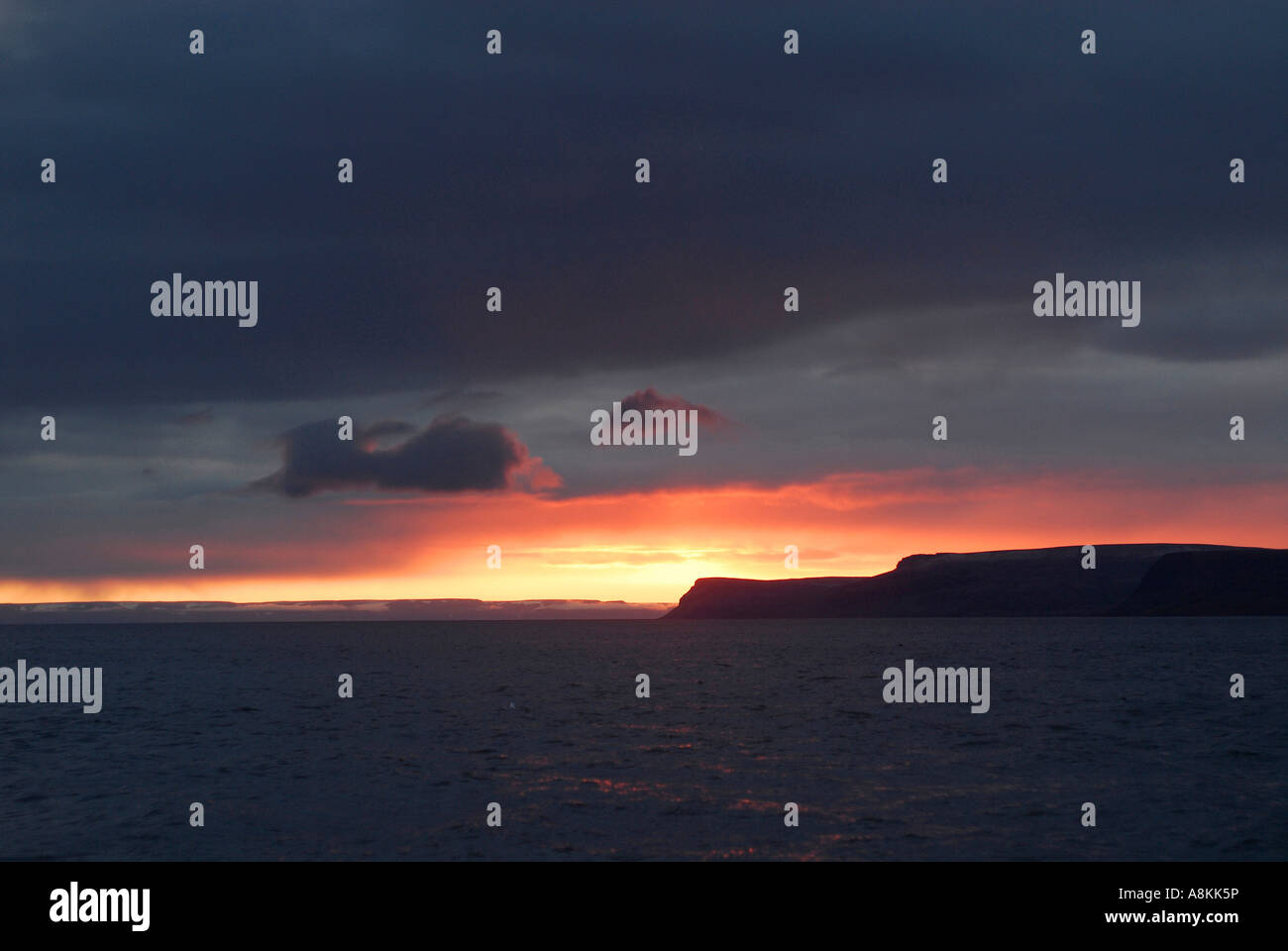 Sunset at Nanisiv Lancaster Sound HIgh Arctic Baffin Island Canada ...