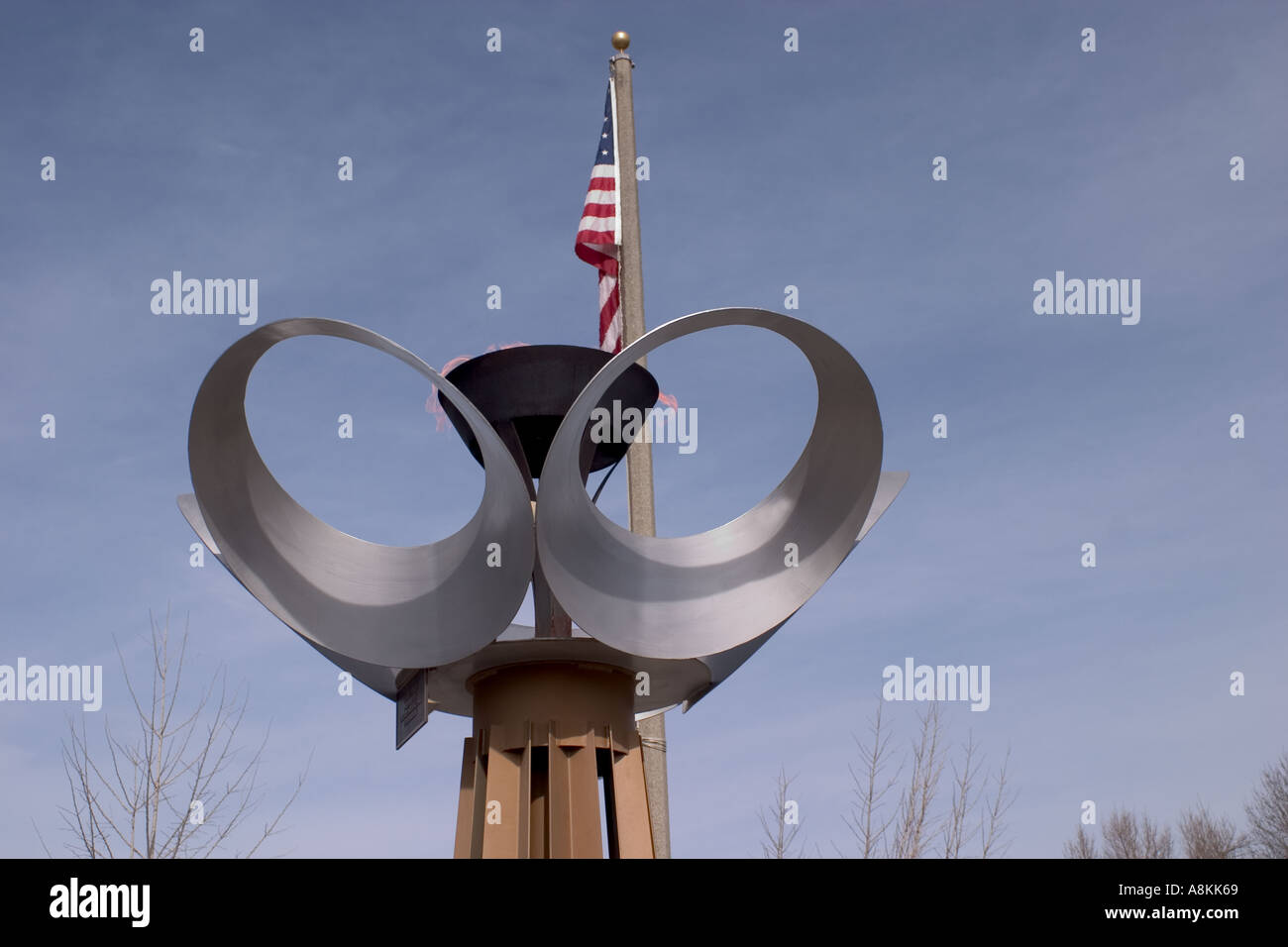 Washington States Special Olympics Torch and American Flag Stock Photo ...