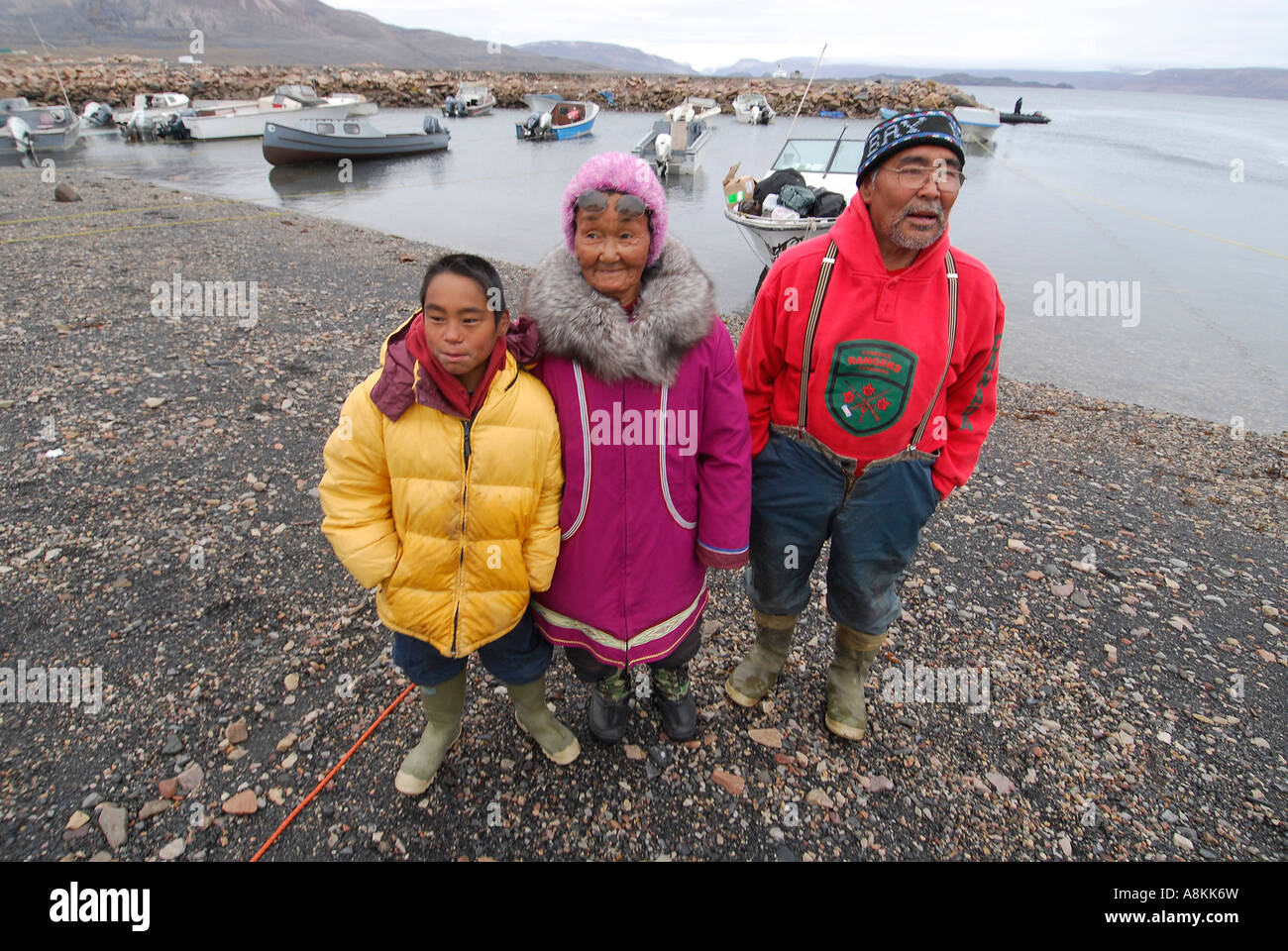 Inuit family Coastal Inuit community of Arctic Bay Lancaster Sound HIgh ...