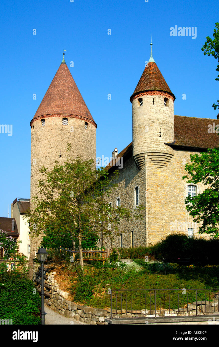 Freiburg switzerland europe fribourg castle hi-res stock photography ...