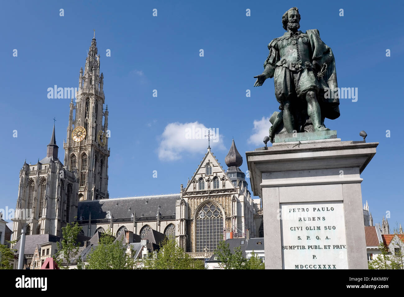 Rubens monument, Groenplaats, Antwerp, Belgium Stock Photo - Alamy
