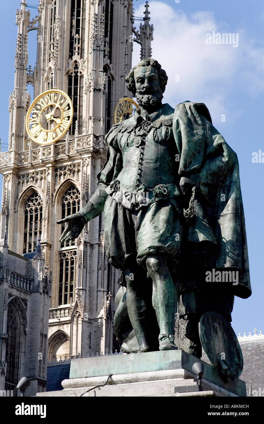 Rubens monument, Groenplaats, Antwerp, Belgium Stock Photo - Alamy