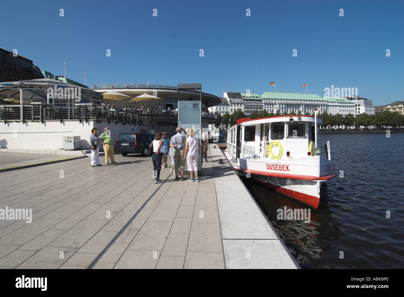 Boat at the Alster, hamburg, Germany Stock Photo - Alamy