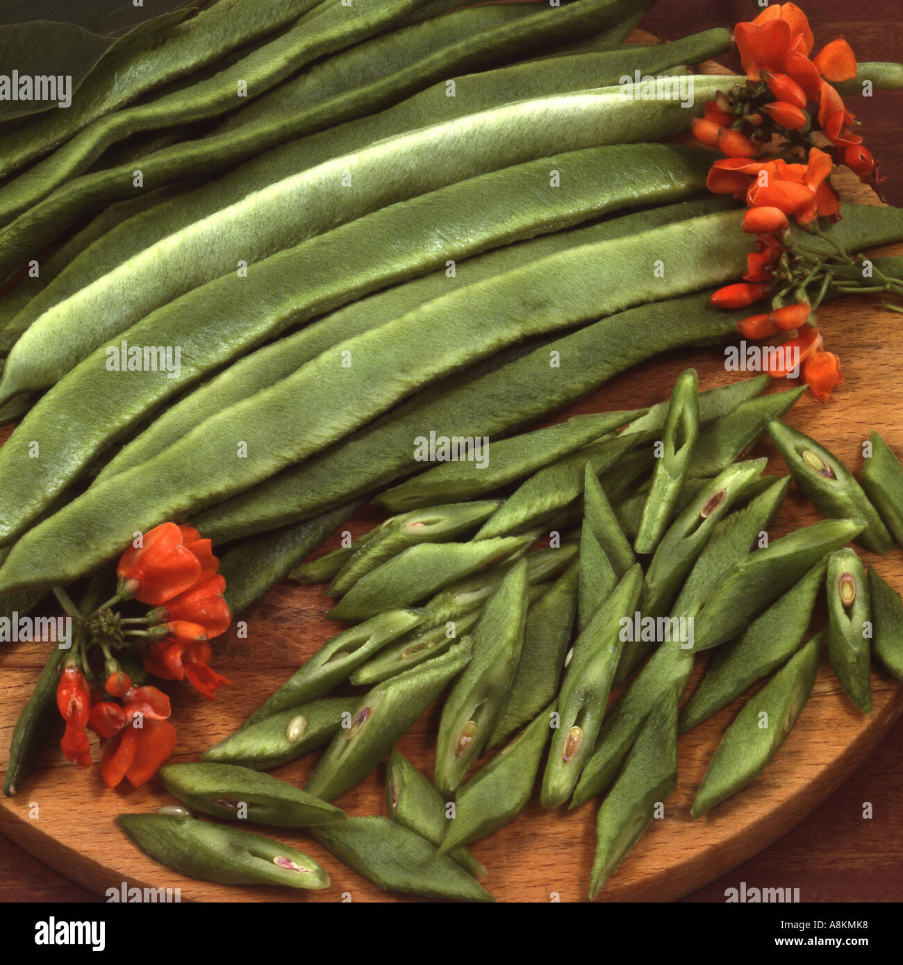 Runner Beans, 'Scarlet Emperor' Stock Photo - Alamy