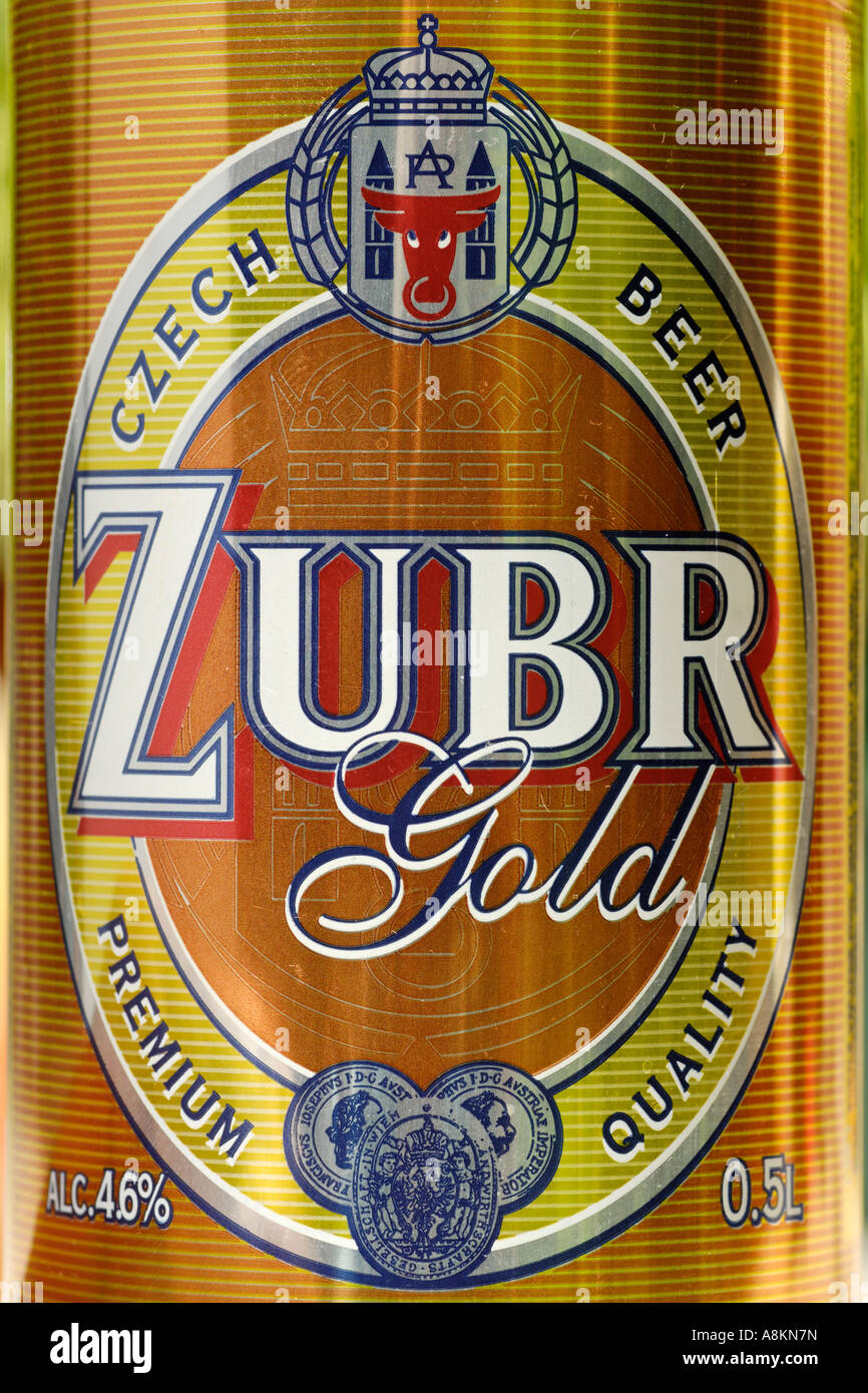 Czech beer can, beer from Prerov, Bohemia, Czech Republic Stock Photo ...