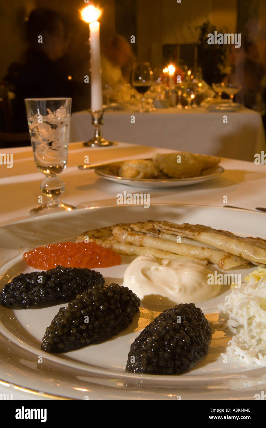 Caviar blinis with vodka hi-res stock photography and images - Alamy