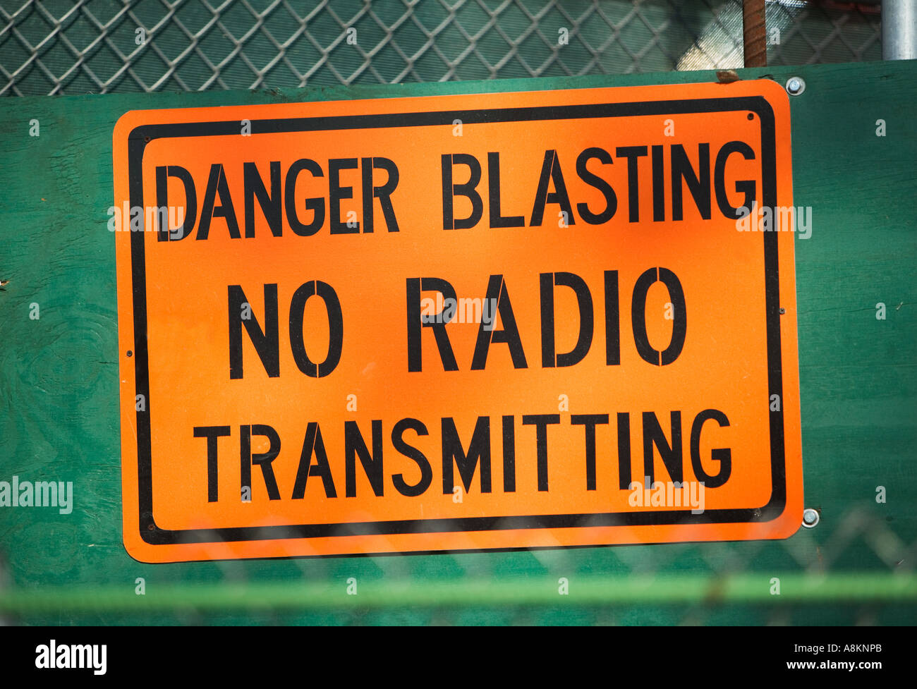 NO BLASTING SIGN Stock Photo - Alamy