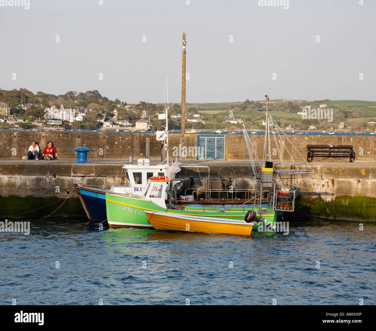 Fishing Boats Padstow Harbour Cornwall England UK Europe Stock Photo ...
