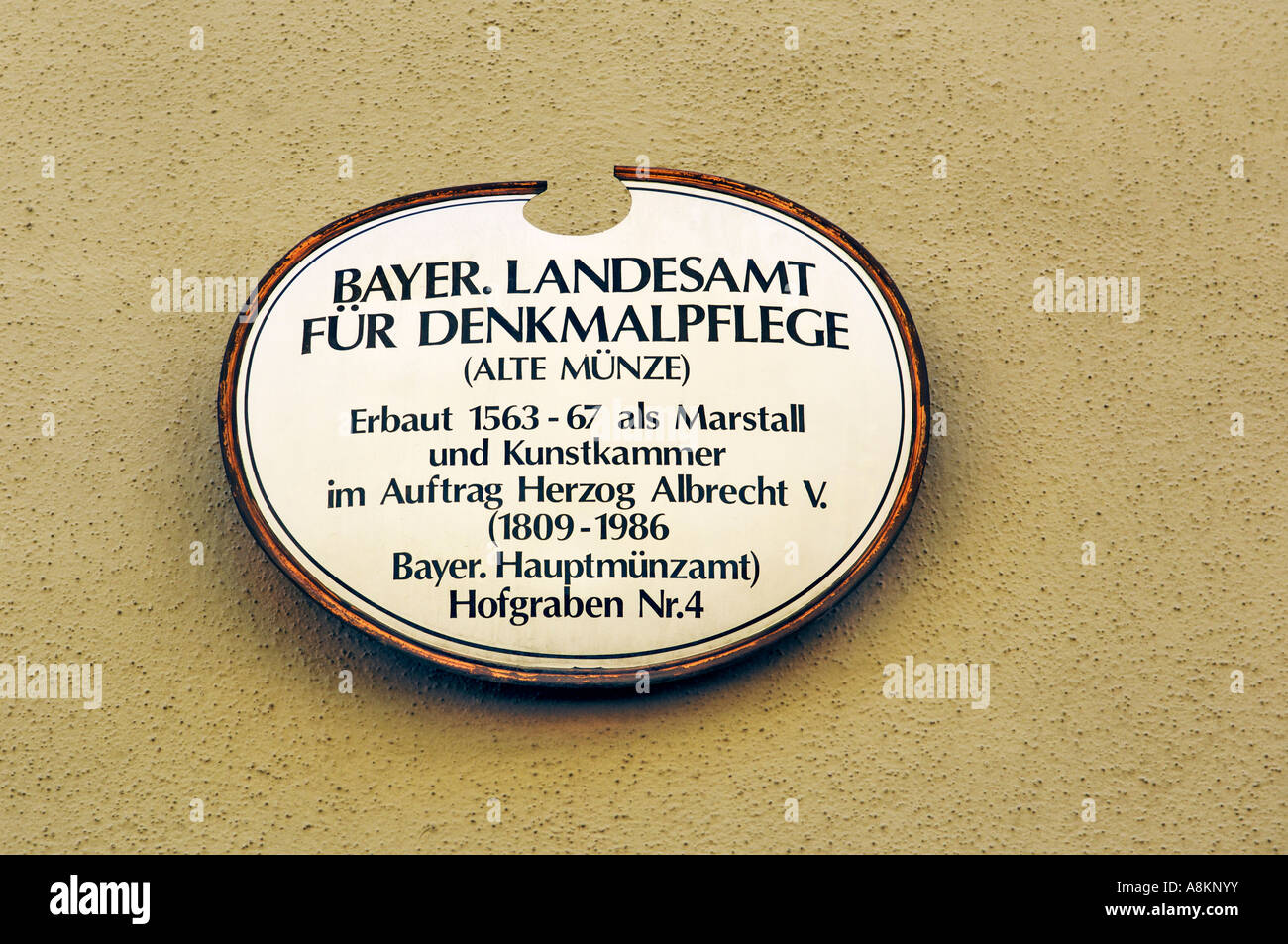 Sign, Bavarian Bureau for the Conservation of Historic Monuments ...