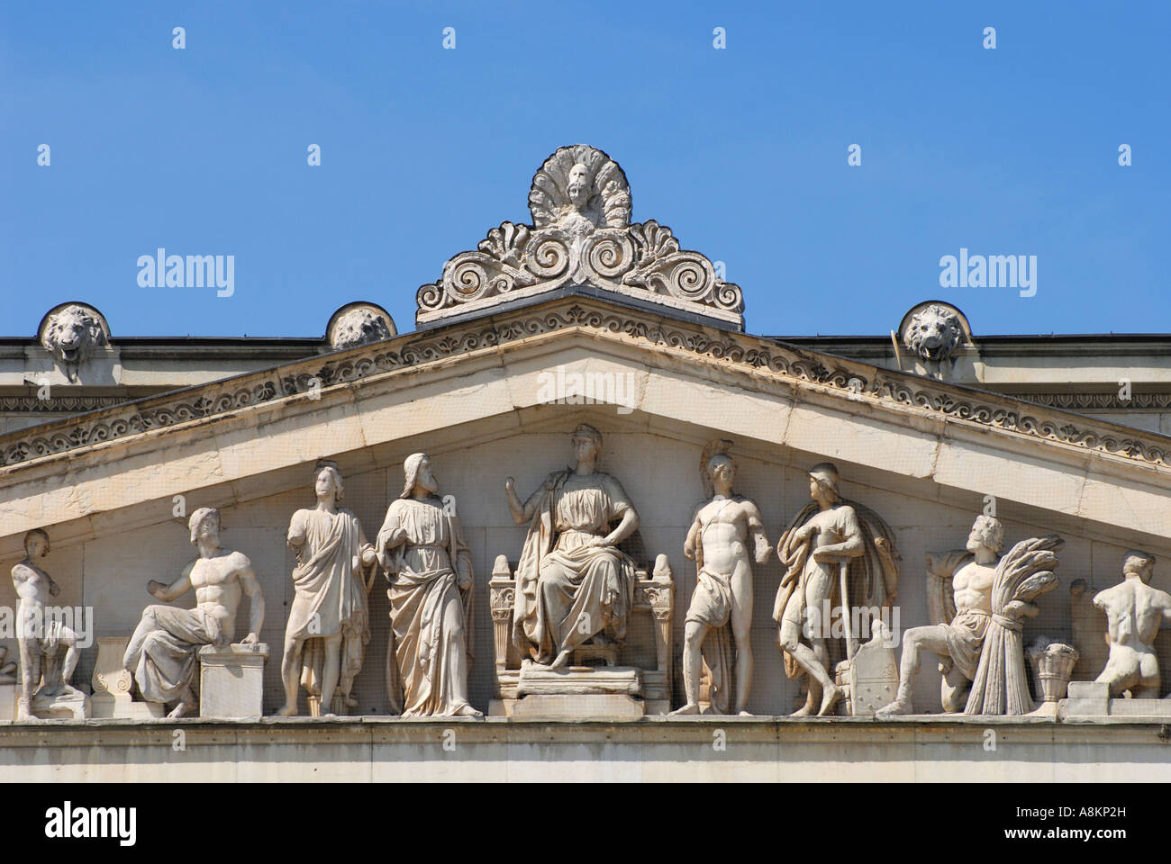 Gable of the Propylaea, Munich, Bavaria, Germany Stock Photo - Alamy