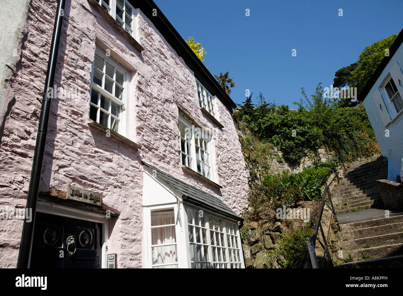 Cottage Fowey Cornwall England UK Europe Stock Photo - Alamy
