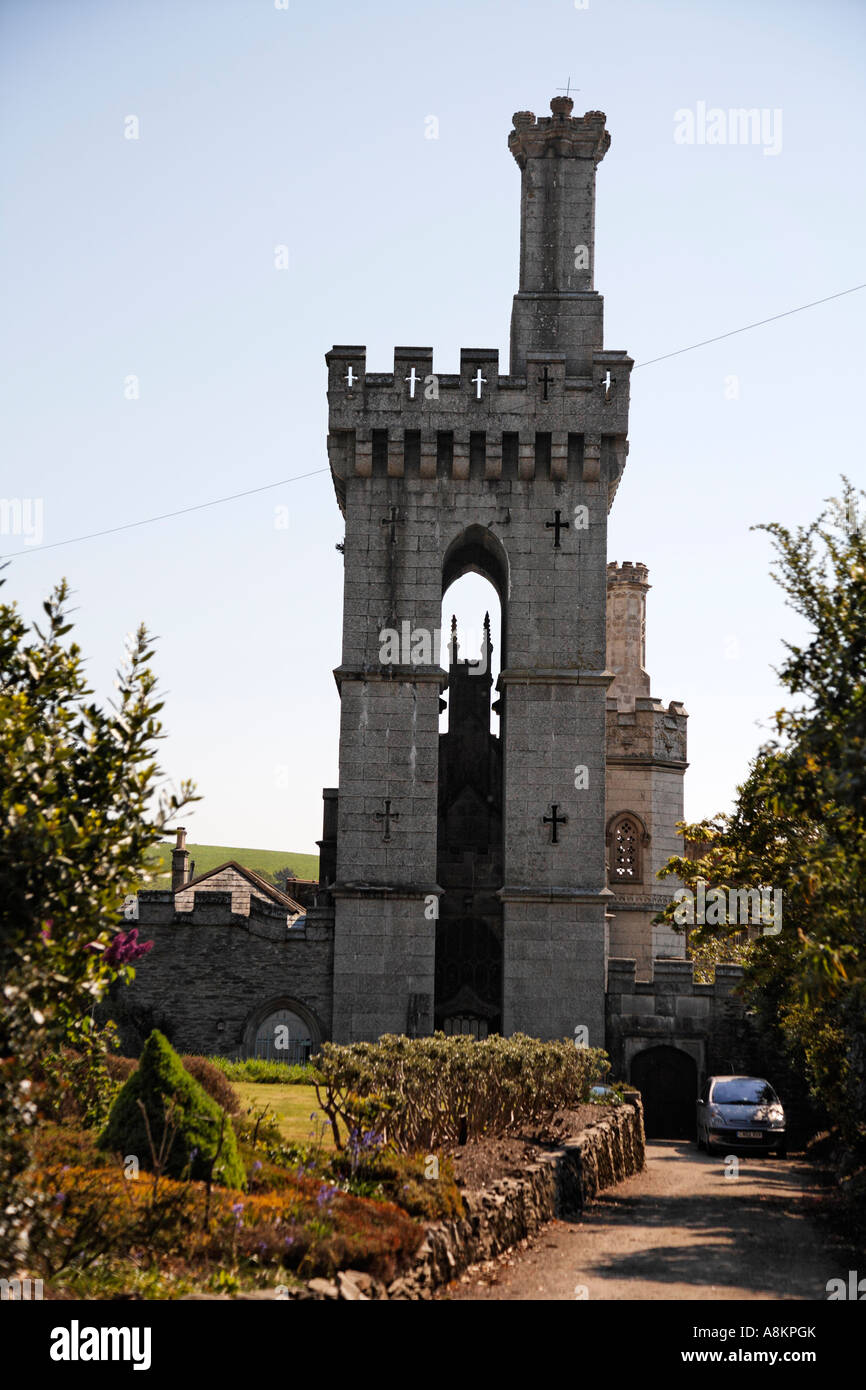 Local Mansion Folly Fowey Cornwall England UK Europe Stock Photo - Alamy