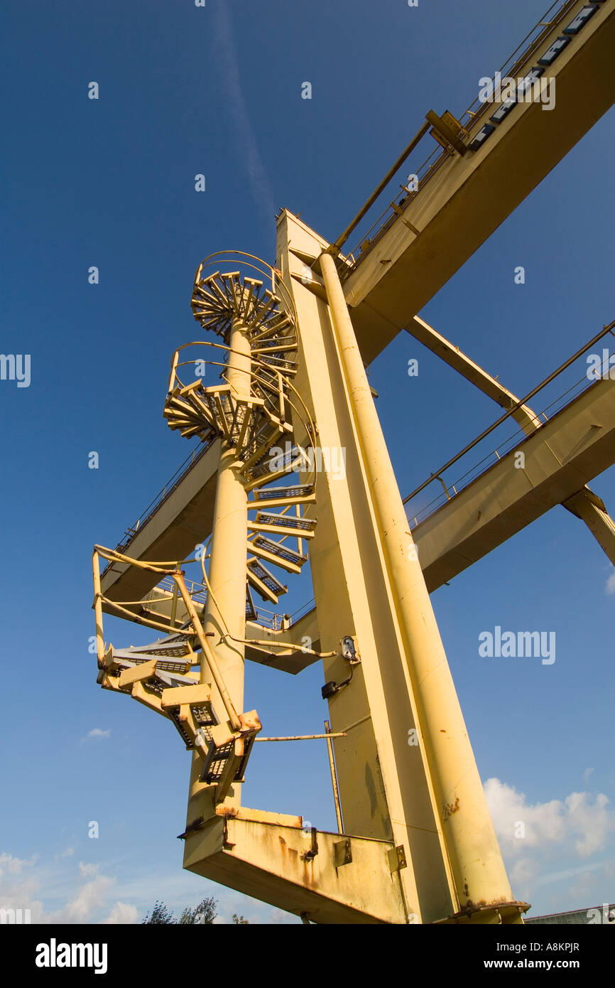 Stairs at a crane Stock Photo - Alamy