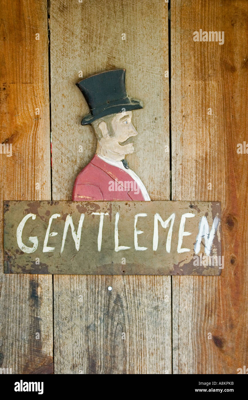 Wooden gentlemen sign hi-res stock photography and images - Alamy
