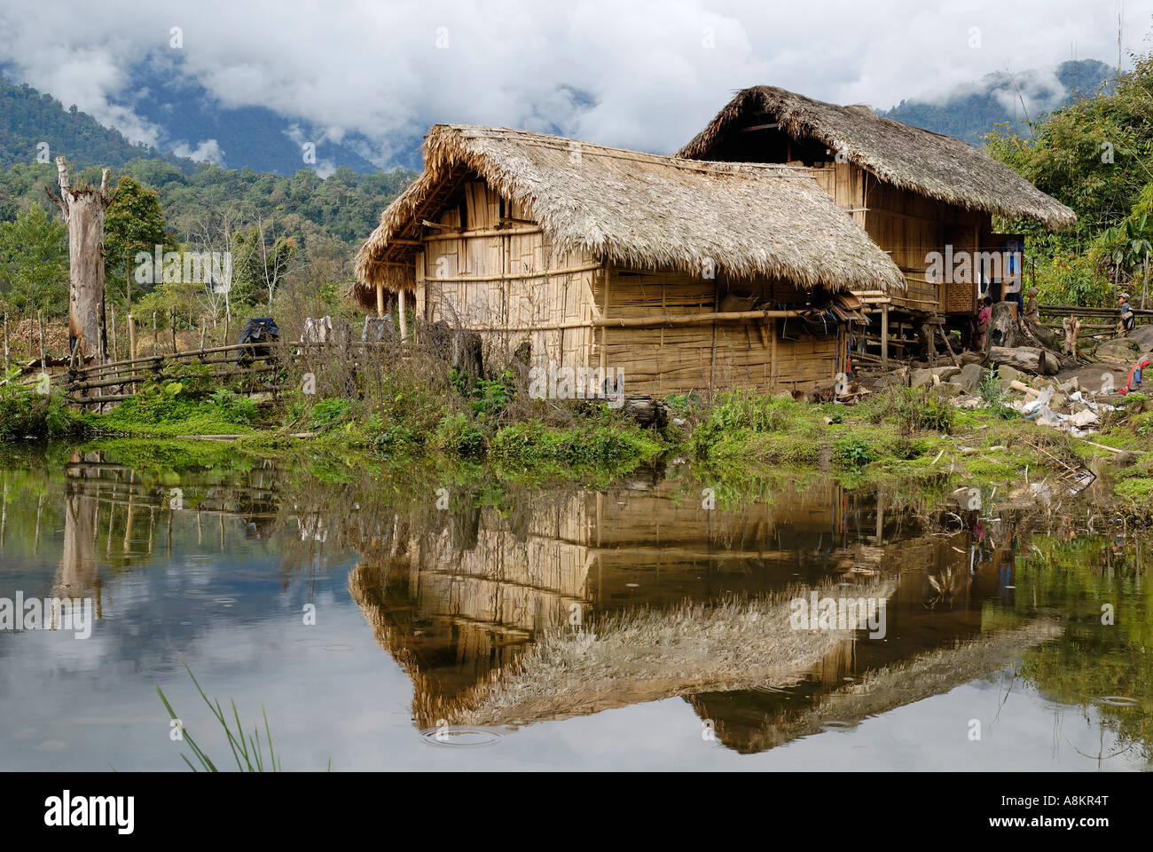 Traditional Rawang house, Kachin State, Myanmar Stock Photo - Alamy