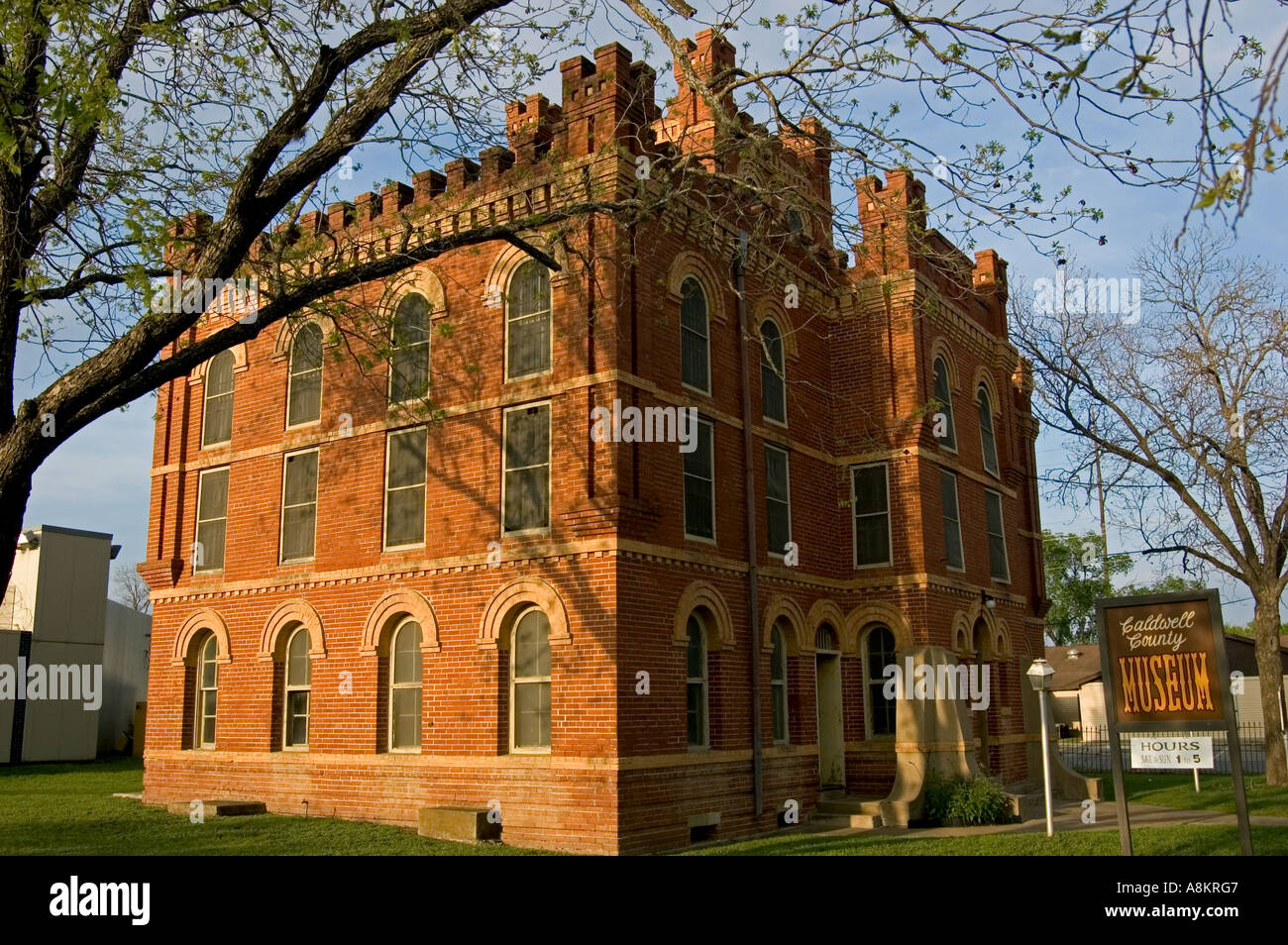 Old brick castle style building Stock Photo - Alamy