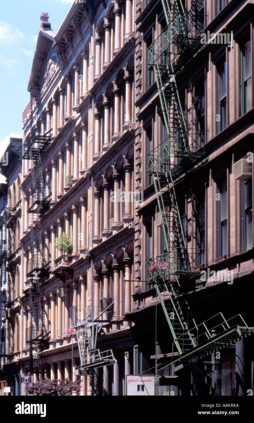 Cast iron buildings New York City USA Stock Photo - Alamy