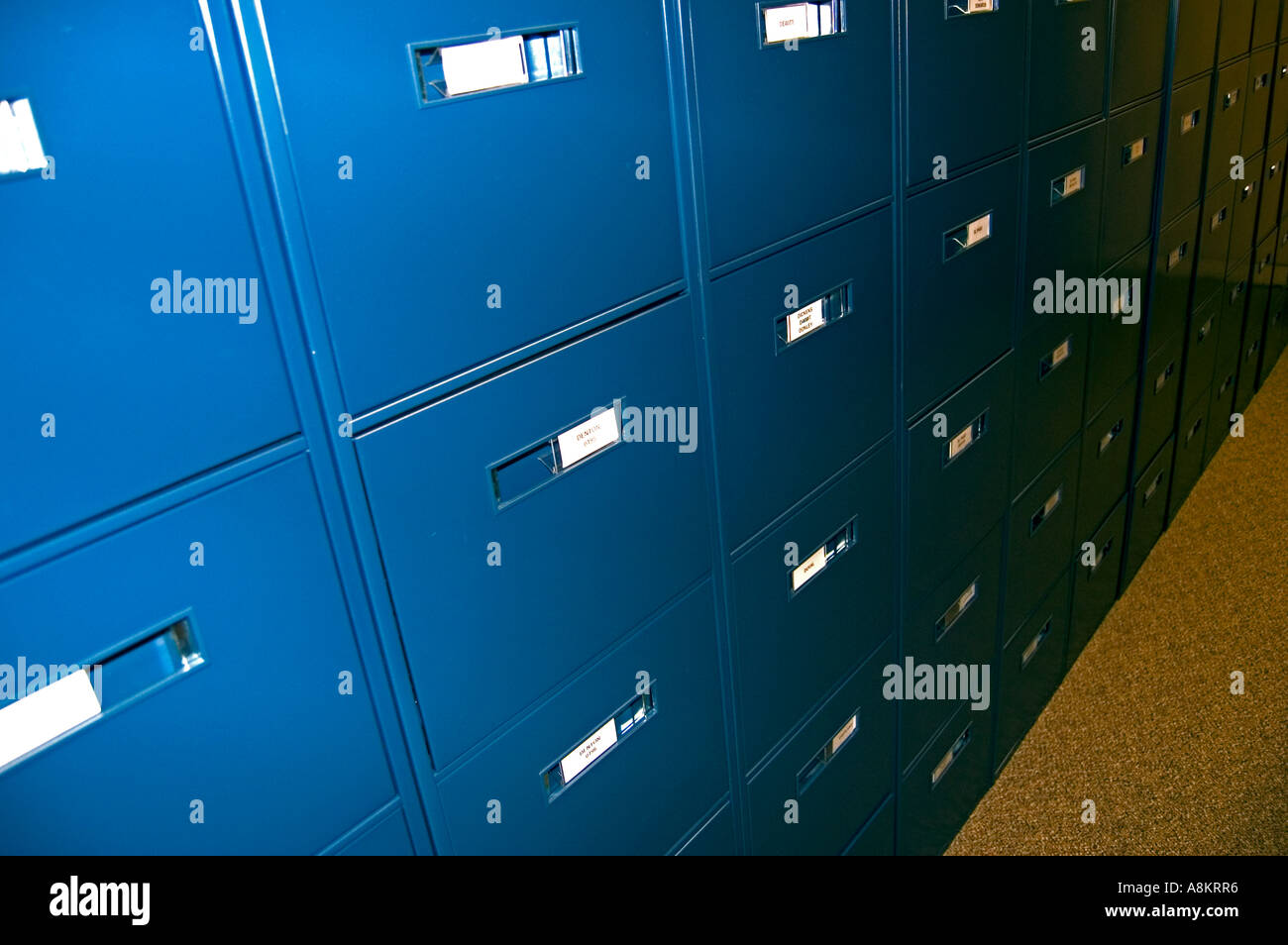 Row of file cabinets Stock Photo - Alamy