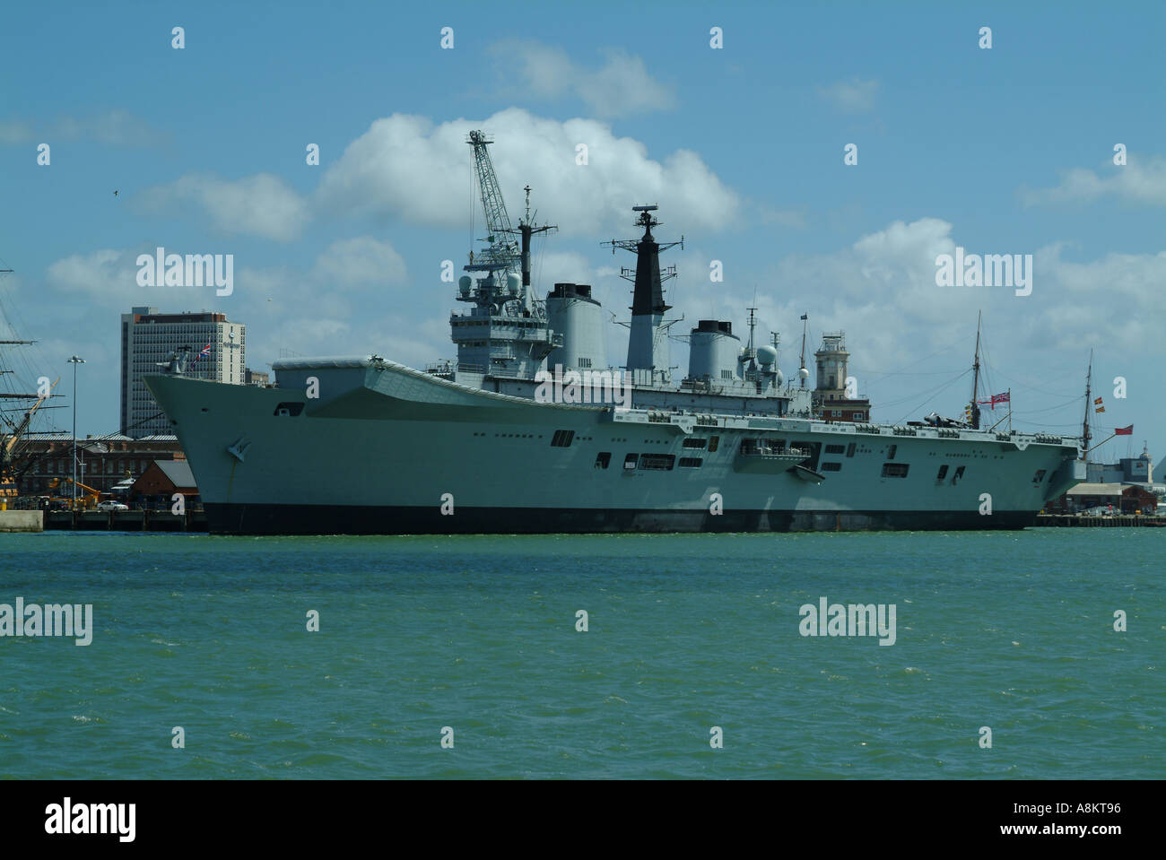 Navy Ship In Portsmouth Harbour Stock Photo - Alamy