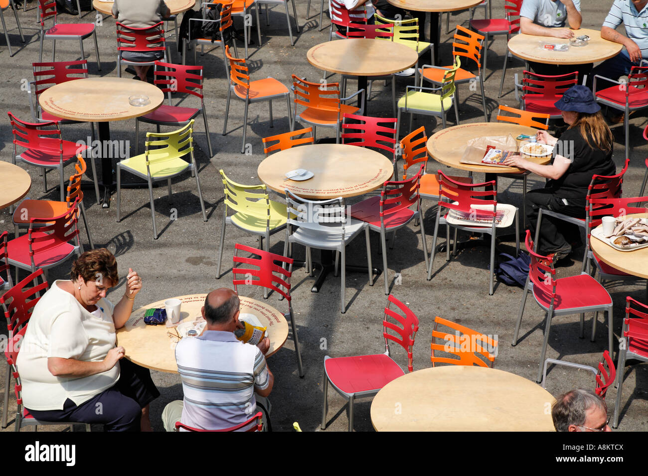 People Eating At The Restaurant At The Eden Project Cornwall U.K ...