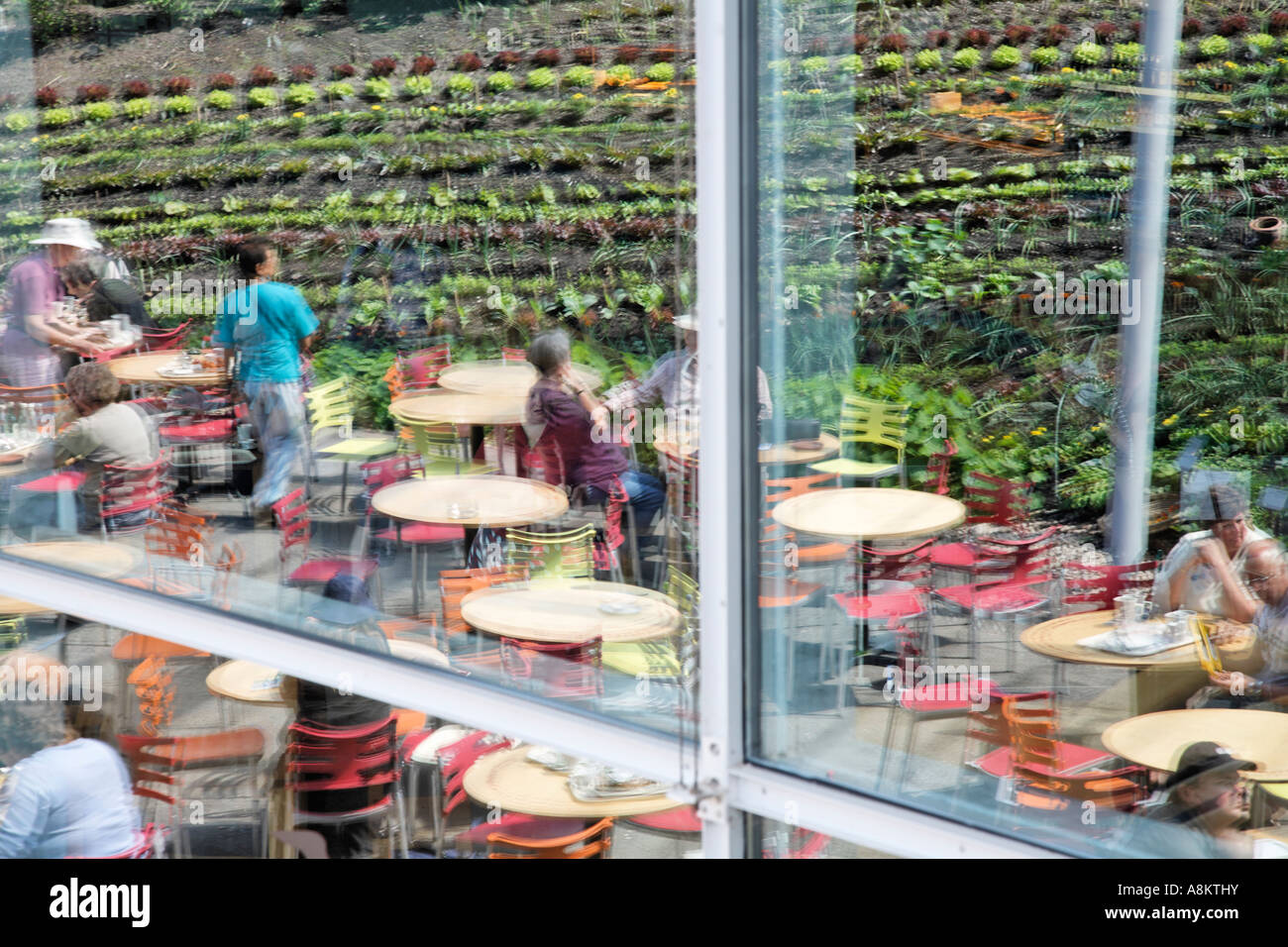 People Sitting At Tables At The Restaurant Of The Eden Project Cornwall ...