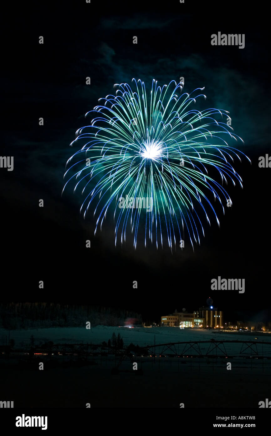 Fireworks explosion with colorful tips Stock Photo - Alamy