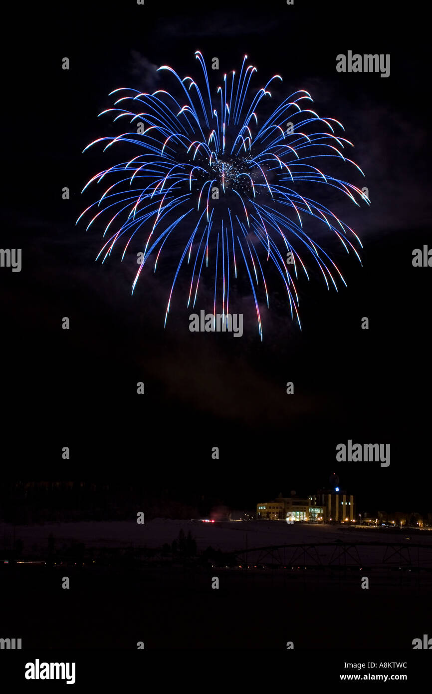 Fireworks explosion with colorful tips Stock Photo - Alamy