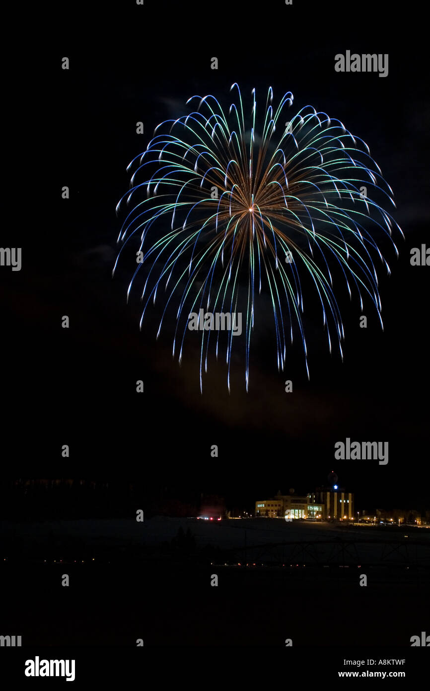 Fireworks explosion with colorful tips Stock Photo - Alamy