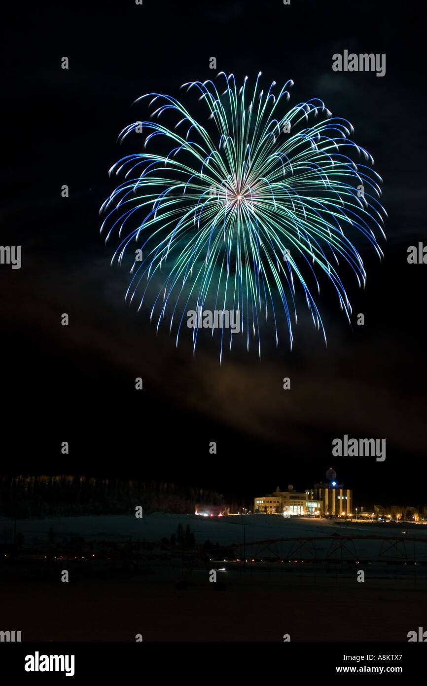 Fireworks explosion with colorful tips Stock Photo - Alamy