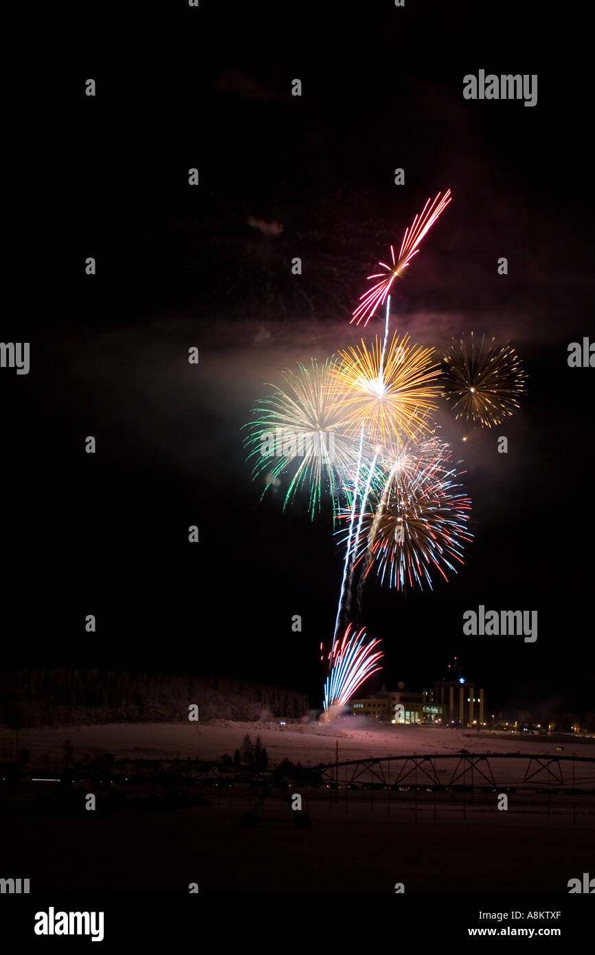 Multi explosion fireworks Stock Photo - Alamy